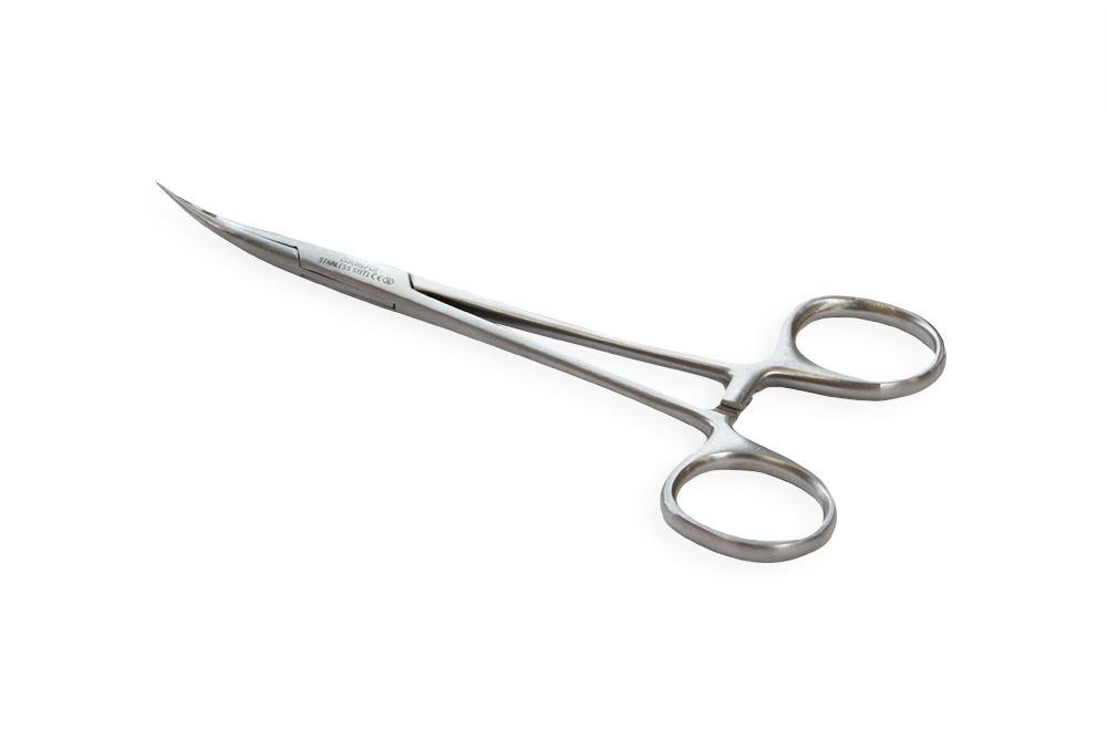 Vasectomy Haemostat Forceps, Sharp, Curved – BlueKit Medical
